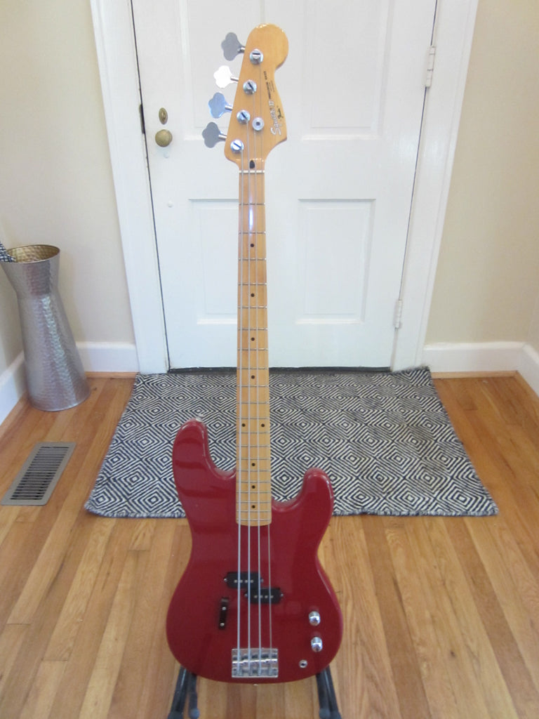 Squier II Precision P Bass | MIK S9, Red, No Pickguard, Maple Neck ...
